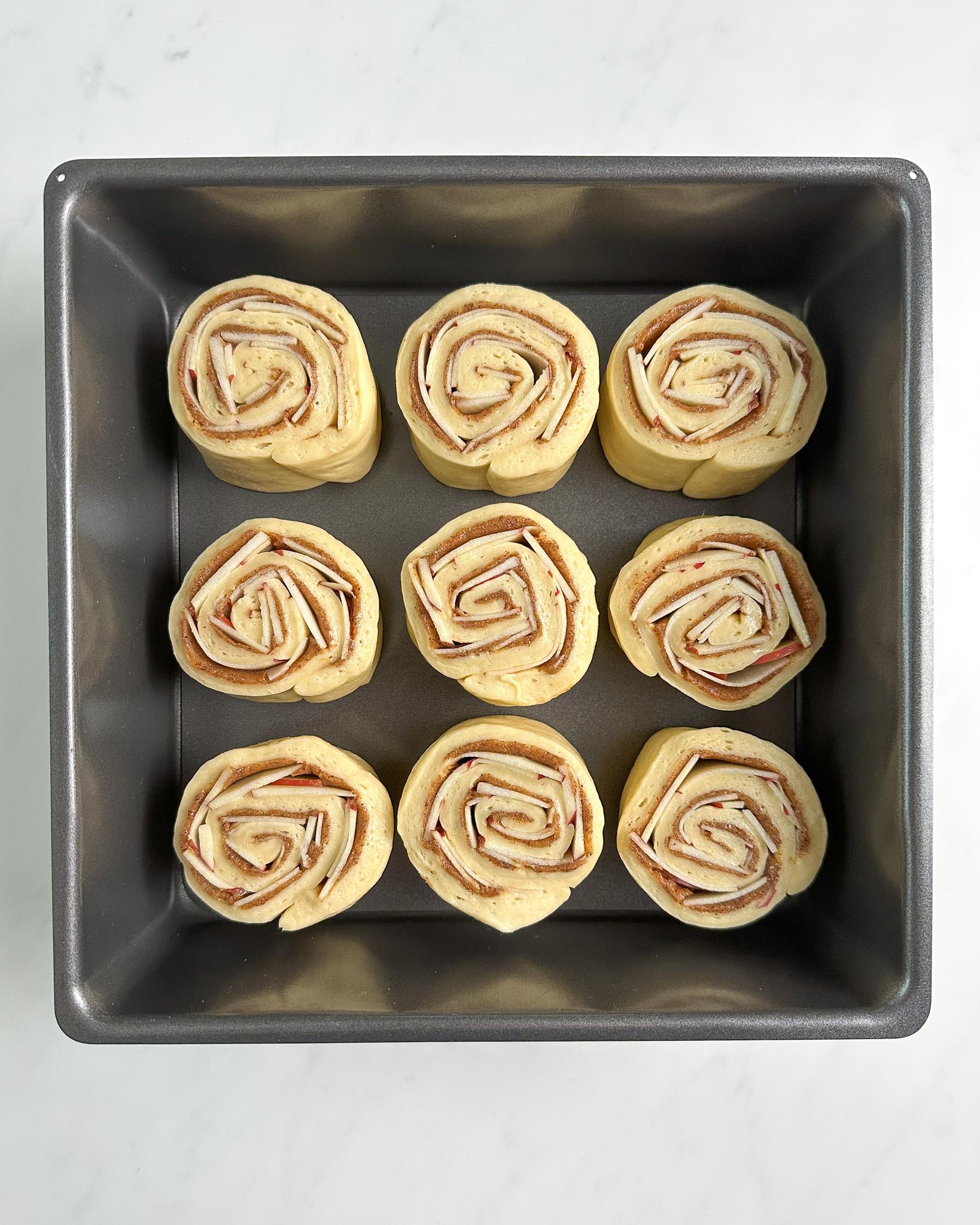Apple Cinnamon Rolls w/ Maple Frosting - Bread By Elise